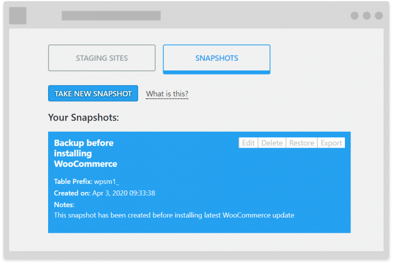 Create & Restore WordPress Backups with WP Staging Snapshots • WP STAGING