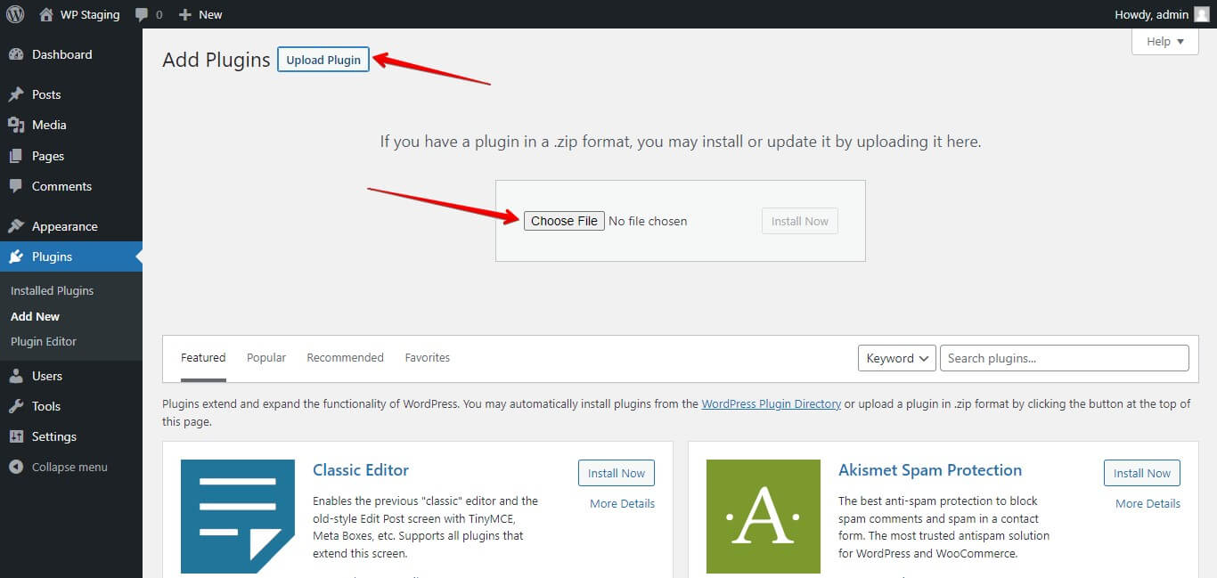 Install WP STAGING | PRO