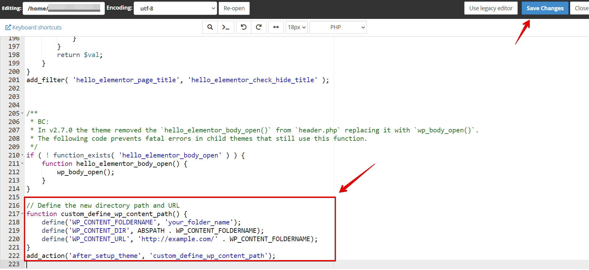 How to Change the 'wp-content' Folder Name in WP?
