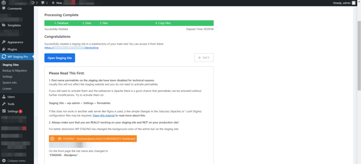 How to Create a Staging Site & Clone WordPress • WP STAGING